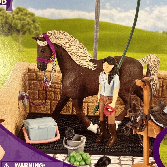 schleich | Toys | New Schleich Washing Area 42438 Emily And Holsteiner ...